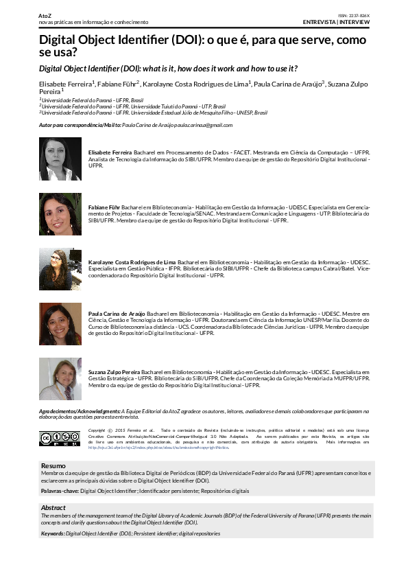 (PDF) Digital Object Identifier (DOI): o que é, para que serve, como se ...