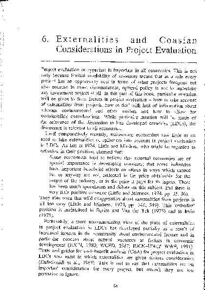 (PDF) Externalities and Coasian Considerations in Project Evaluation ...