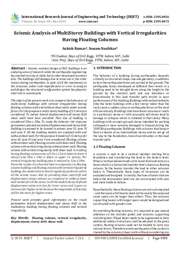 (PDF) IRJET- Having Floating Columns | IRJET Journal - Academia.edu