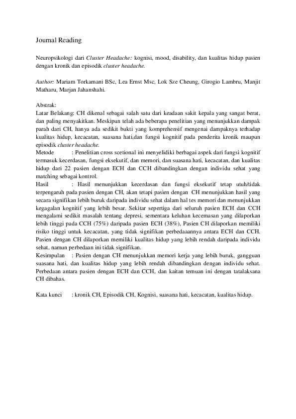 (DOC) Journal Reading abstrak | rani diah - Academia.edu