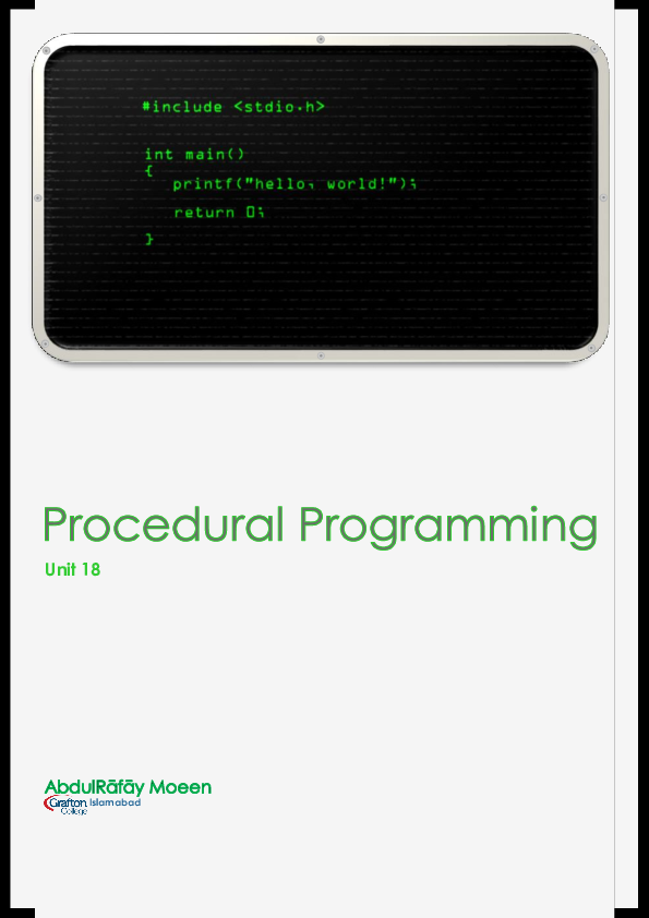 (PDF) Procedural Programming TIC TAC TOE (HND Level 5)