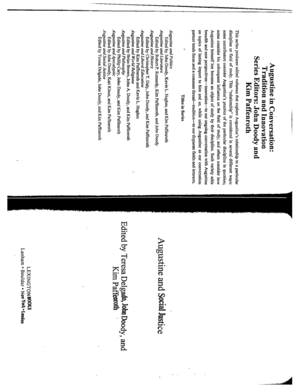 (PDF) The Philosophical Tenets and Content of Augustine’s Social Doctrine