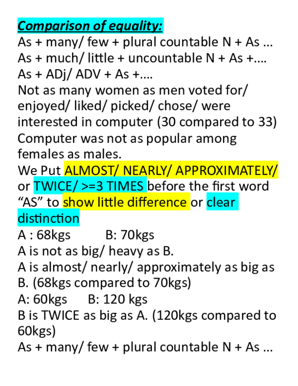 (DOC) Comparison of equality | Trieu Linh - Academia.edu