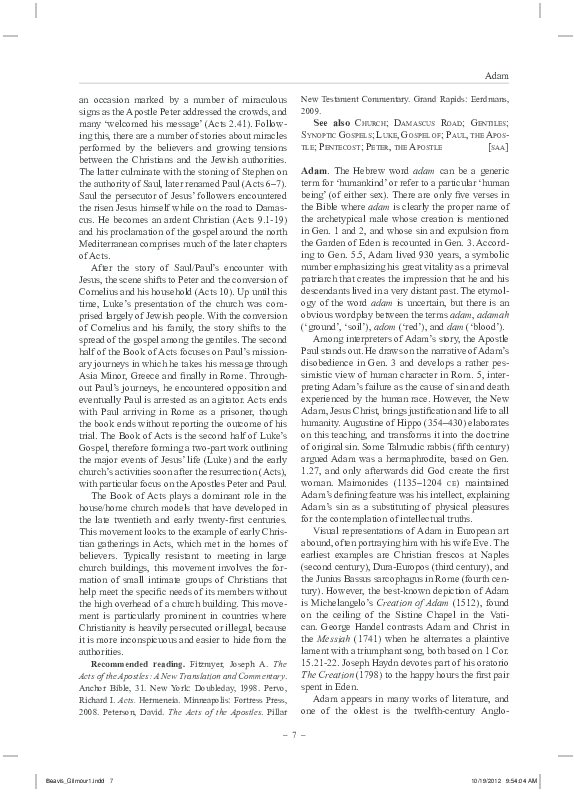 (PDF) Adam; Adam’s rib; Bone of my bones