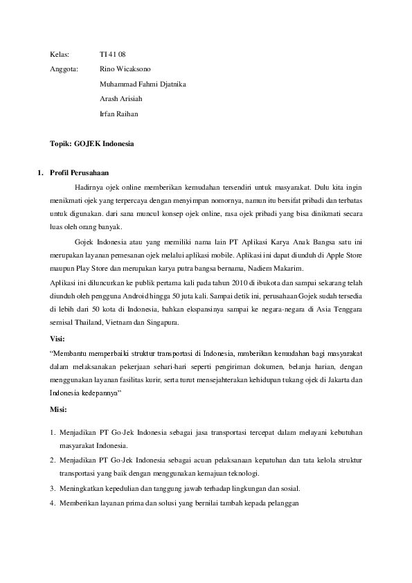 (DOC) Value Chain GOJEK
