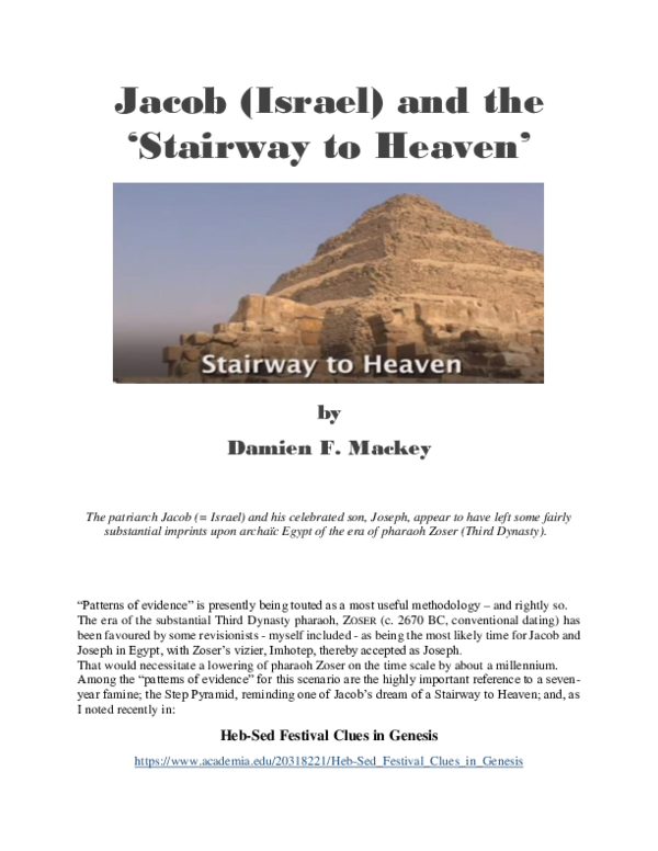(DOC) Jacob (Israel) and the 'Stairway to Heaven'