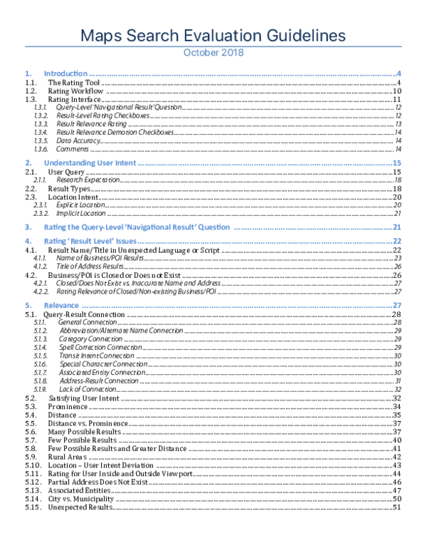 (PDF) Maps Search Evaluation Guidelines