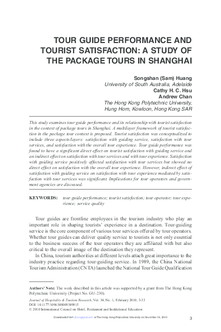 (PDF) Tour Guide Performance and Tourist Satisfaction by nzayisenga adrien