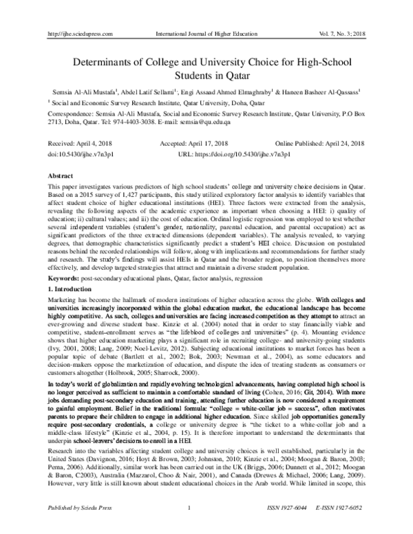PDF Determinants Of College And University Choice For High School pdf-determinants-of-college-and-university-choice-for-high-school