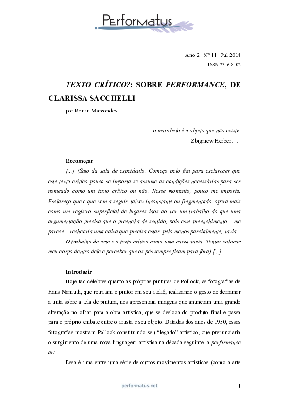 (PDF) Texto crítico?