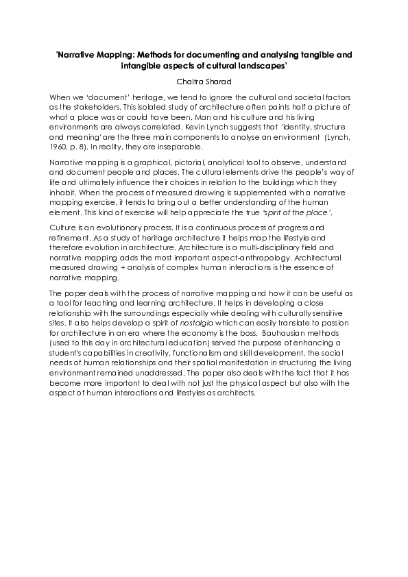 (DOC) 'Narrative Mapping: Methods for documenting and analysing ...
