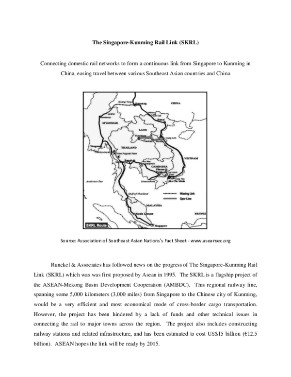 (DOC) The Singapore-Kunming Rail Link (SKRL