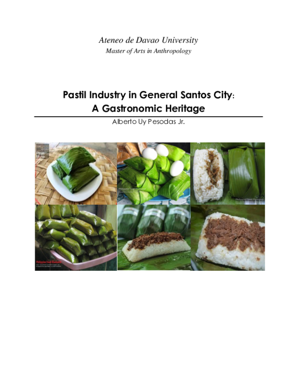 (DOC) Pastil Industry in General Santos City: A Gastronomic Heritage