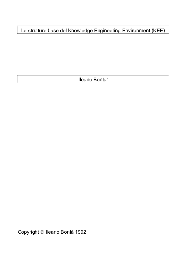 (PDF) Knowledge Engineering Environment (KEE)
