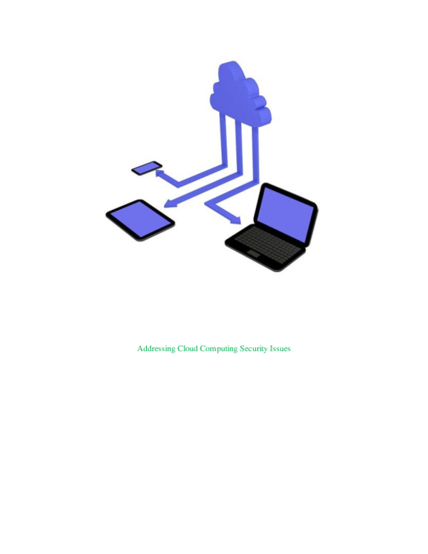 (DOC) Addressing Cloud Computing Security Issues