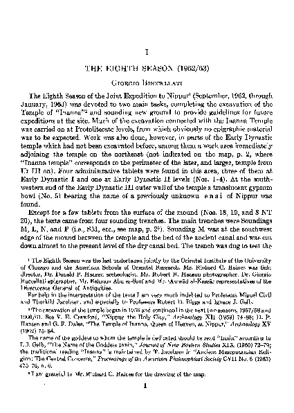 (PDF) Cuneiform Texts from Nippur: The Eighth and Ninth Season