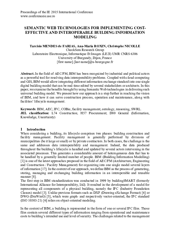 (PDF) Semantic web technologies for implementing cost-effective and interoperable building ...