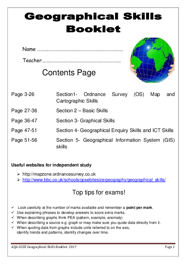 (PDF) Geographical skills booklet
