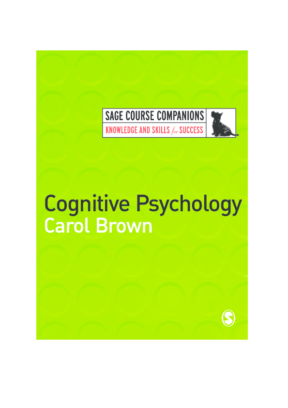 (PDF) Cognitive Psychology