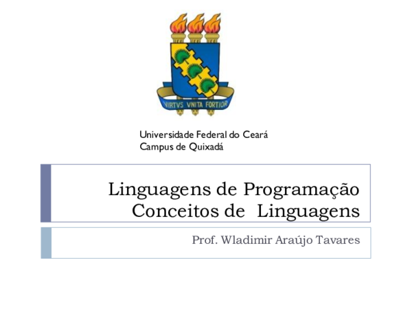 (PDF) Linguagens de Programação Conceitos de Linguagens