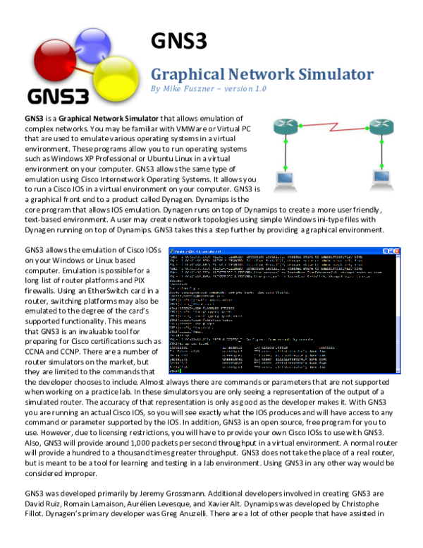 Pdf Graphical Network Simulator