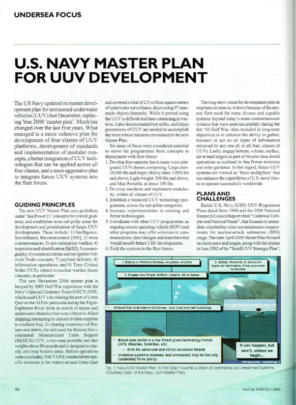 (PDF) US Navy Master Plan for UUV Development