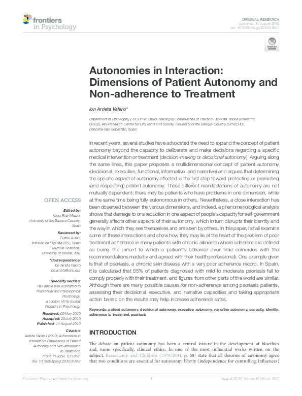 (PDF) ARRIETA, I. (2019) Autonomies in Interaction: Dimensions of ...