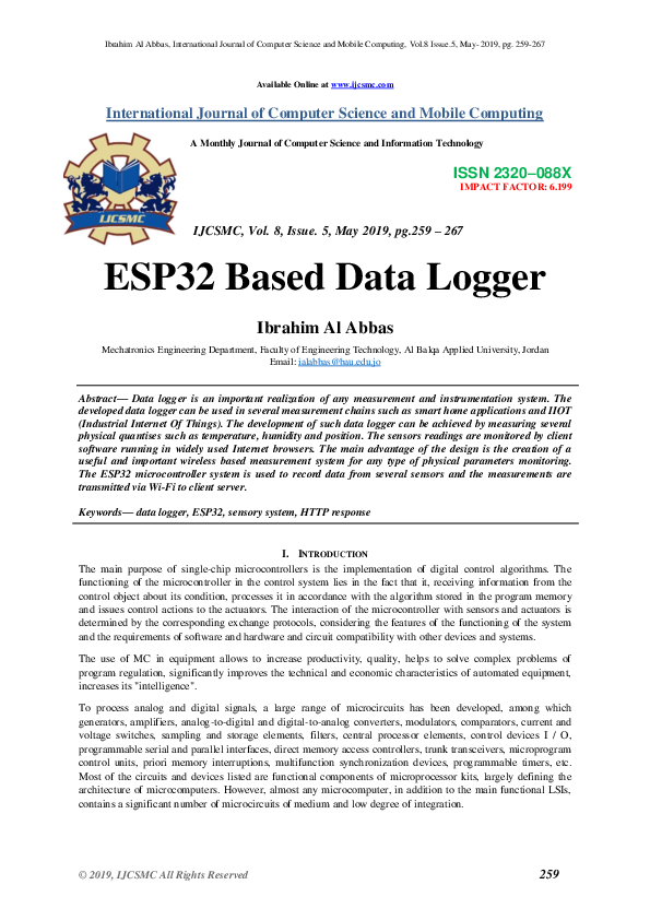 (PDF) ESP32 Based Data Logger﻿