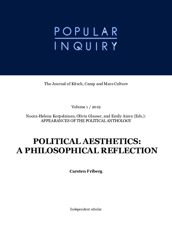 (PDF) POLITICAL AESTHETICS: A PHILOSOPHICAL REFLECTION