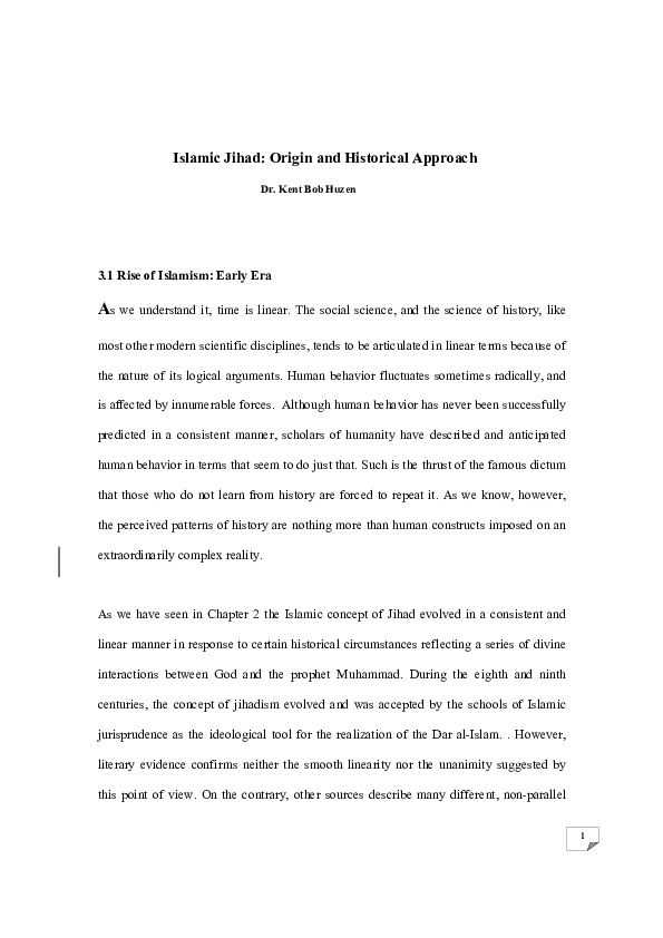 (PDF) Islamic Jihad: Origin and Historical Approach