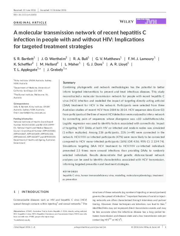 Pdf Bartlett Et Al Jvh 9883