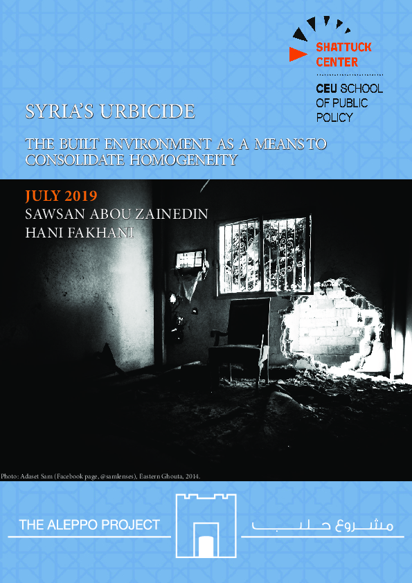 (PDF) Syria's Urbicide: The Built Environment as a Means to Consolidate ...