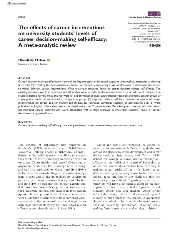 (PDF) Identification of Perceived Self-Efficacy to Predict Student’s ...