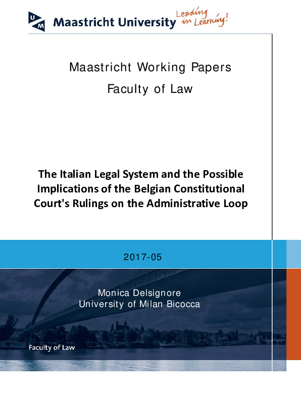 (PDF) The Italian Legal System and the Possible Implications of the ...