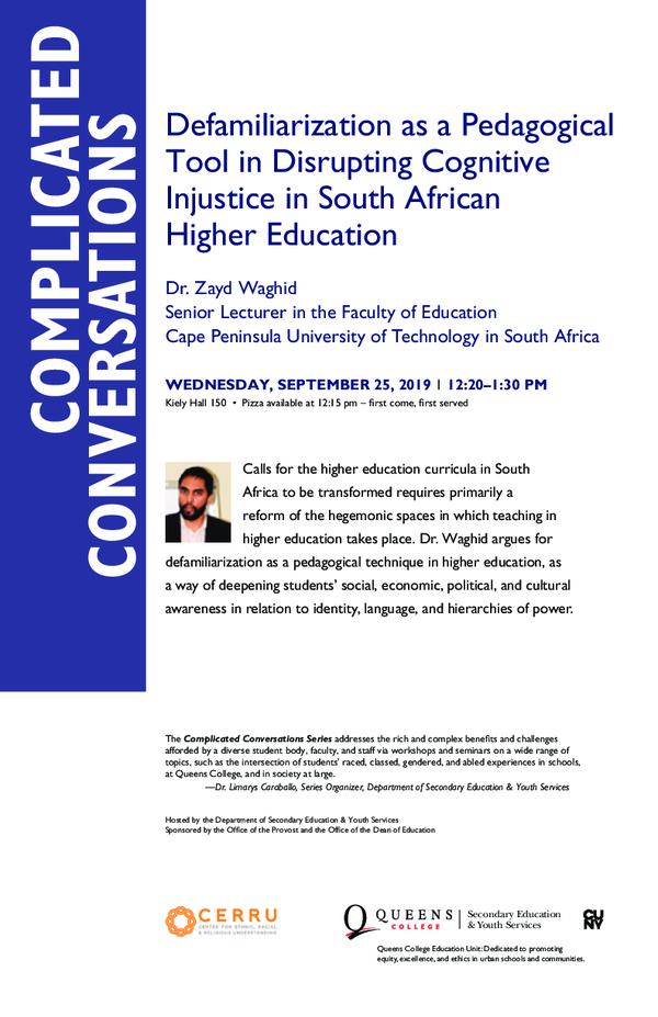 (PDF) COMPLICATED CONVERSATIONS Workshop Series: Defamiliarization as a ...