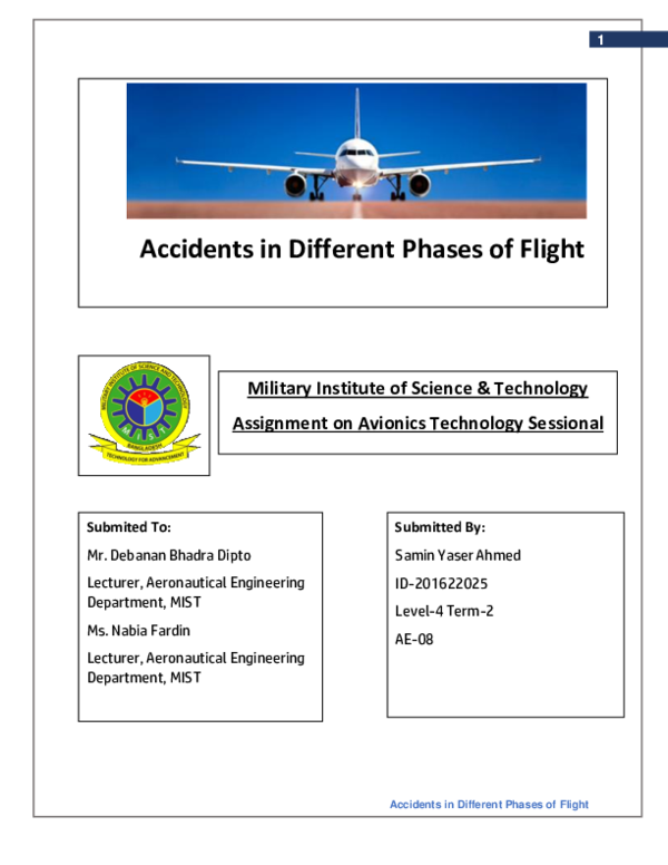 (PDF) Accidents in Different Phases of Flight Accidents in Different ...