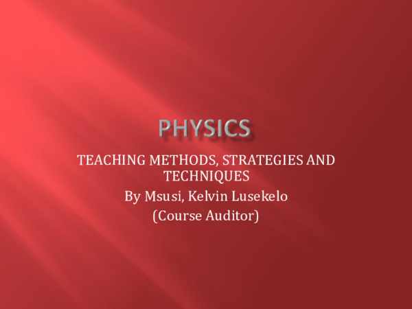 (PPT) PHYSICS METHODOLOGY