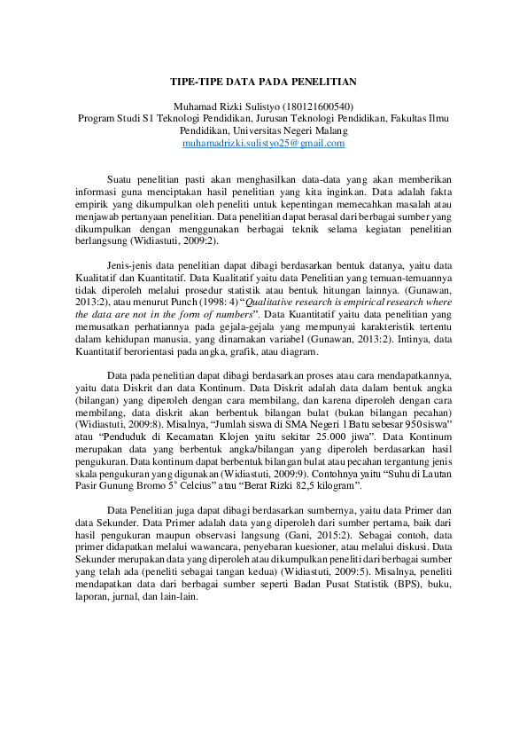 (DOC) TIPE-TIPE DATA PADA PENELITIAN