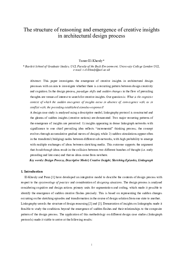 (PDF) The structure of reasoning and emergence of creative insights in ...