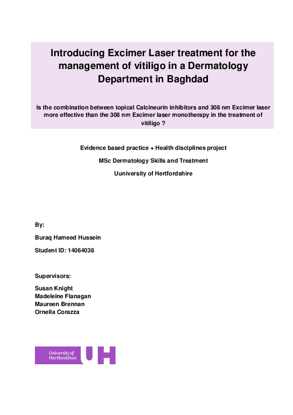 (PDF) Introducing Excimer Laser treatment for the management of ...
