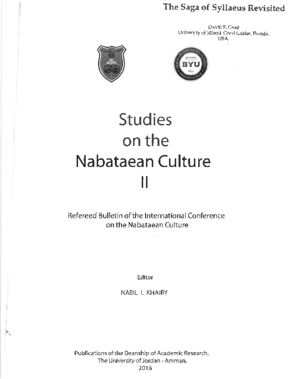 (PDF) The Saga of Syllaeus Revisited