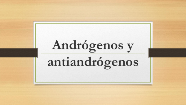 (PDF) Andrógenos y antiandrógenos