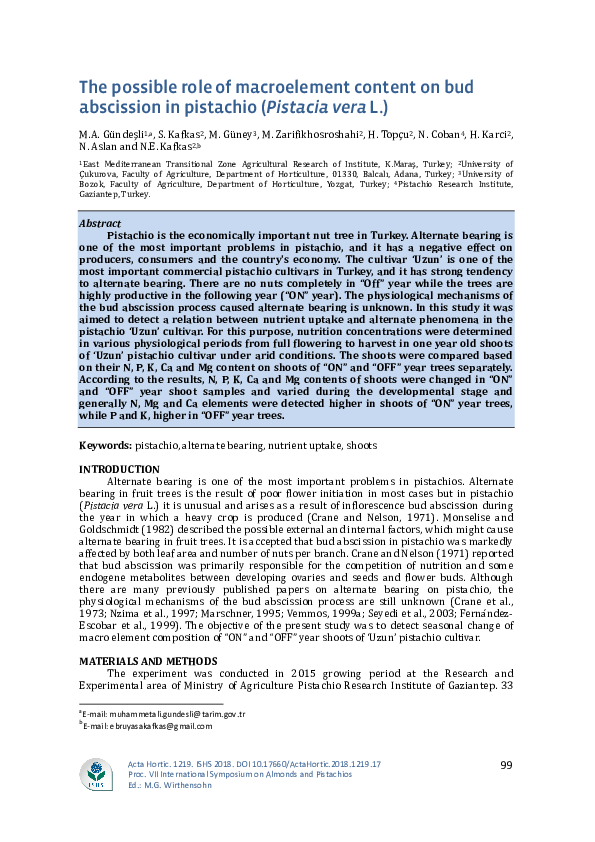 (PDF) Acta Hortic. 1219. ISHS The possible role of macroelement content ...