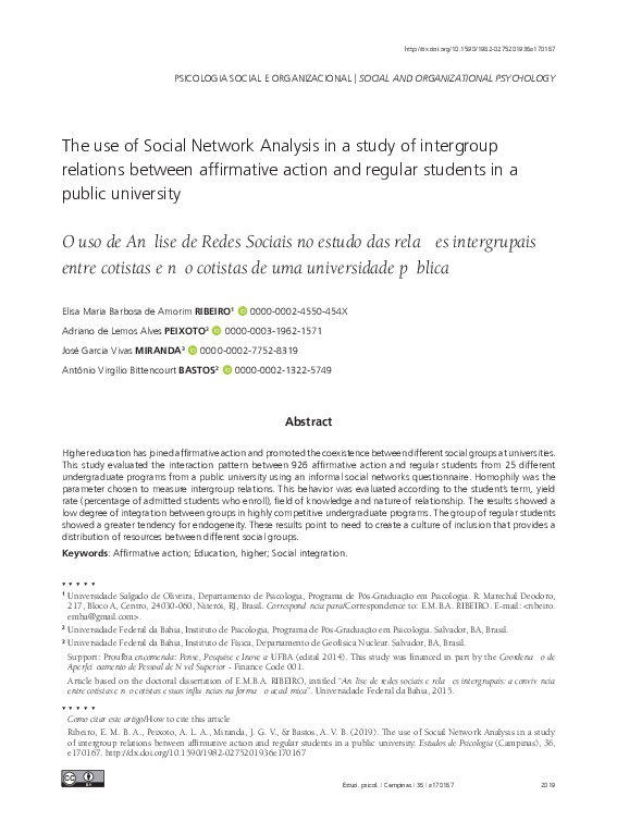 (PDF) The use of Social Network Analysis in a study of intergroup ...
