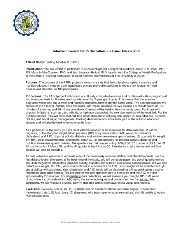 (DOC) Informed Consent for Participation in an Exercise and Nutrition ...