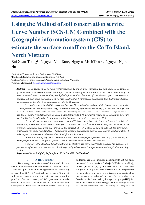 (PDF) Using the Method of soil conservation service Curve Number (SCS ...