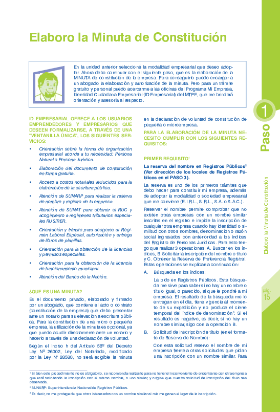 (PDF) Elaboro la Minuta de Constitución