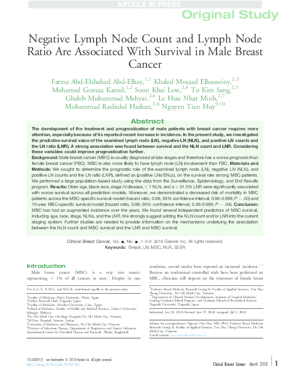 (PDF) Original Study Negative Lymph Node Count and Lymph Node Ratio Are Associated With Survival ...