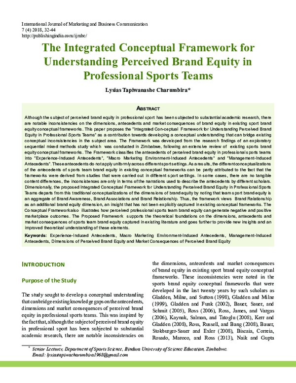 (PDF) The Integrated Conceptual Framework for Understanding Perceived ...