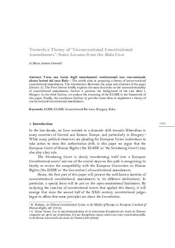(PDF) Towards a Theory of "Unconventional Constitutional Amendments ...